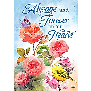 Briarwood Lane Always and Forever Flowers Bereavement Garden Flag Inspirational 12.5" x 18"