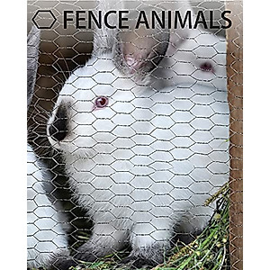 Aboofx Chicken Wire Net for Crafts, 78.7 x 13.7 inch Floral Chicken Wire, Lightweight Hexagonal Chicken Wire Fencing for Crafts Garden Poultry Project, with 100 Pieces Cable Zip Ties