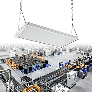 Wirefield High Bay Led Shop Lights 2FT 100W 13000LM Linear LED Industrial Workshop Light,Warehouse Light 5000K Daylight,0-10V Dim,4Lamp Fluorescent Equivalent,Hanging and FlushMount,DLC and UL Listed