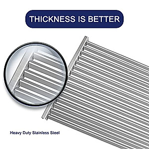 18.75 Inch Stainless Steel Cooking Grill Grate for Weber Genesis II 300 and LX 300 Series, Replacement Parts for Weber 66095 84136;2 Pack