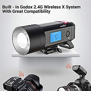 Godox AD400 Pro AD400Pro 400ws GN72 TTL Battery-Powered Monolight, 1/8000 HSS Outdoor Flash Strobe Light, Built-in Godox 2.4G System, 390 Full Power Pops, 0.01-1s Recycle Time, 30w LED Modeling Lamp