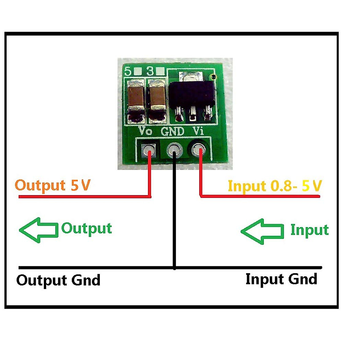 Comidox 1.5V 1.8V 2.5V 3V 3.3V 3.7V 4.2V to 5V DC-DC Step Up Power Module Voltage Boost Converter Board 0.9-5V to 5V 5PCS