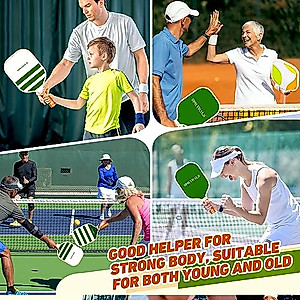 Sprypals Pickleball Paddles,USAPA Approved Fiberglass Surface with Polypropylene Core Pickleball Set Premium Pickleball Rackets Pickleball Paddle Set ​for Men Women