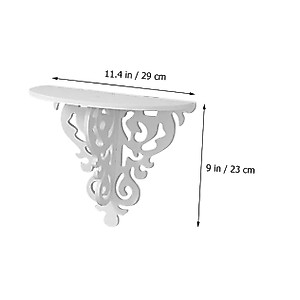 Garneck 2pcs Wall Shelf Perfume Shelf for Wall Shelves Hanging Flower Pot Rack Seasoning Shelf Hanging Shelf Book Shelf Decor Living Room Display Shelf Multifunction PVC Bookshelf