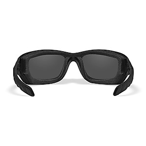 Wiley X WX Gravity Sunglasses, Safety Glasses for Men and Women, UV Eye Protection for Shooting, Fishing, Biking, and Extreme Sports, Matte Black Frames, Smoke Grey Tinted Lenses