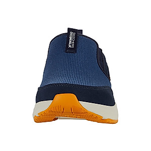 Skechers mens Go Walk Outdoor - Athletic Slip-on Trail Hiking Shoes With Air Cooled Memory Foam Sneaker, Navy/Yellow, 1 11 US