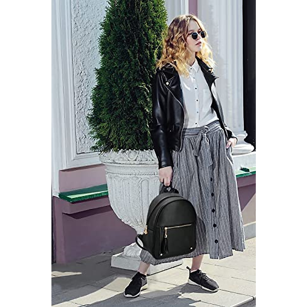 Montana West Anti Theft Backpack Purse for Women Backpack for Ladies with Secured Zipper & Tassel, MWC-104BK