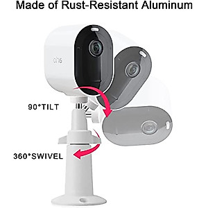 2pack Wall Mount Compatible with Ring Stick Up Cam & Ring Indoor Cam，Adjustable Mounting Bracket for Arlo, Arlo Pro 2 3, Arlo Ultra CCTV Camera and Compatible Camera with 1/4 Screw Head