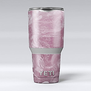 Design Skinz Pink Slate Marble Surface V15 - Skin Decal Vinyl Wrap Kit Compatible with The Yeti Rambler Cooler Tumbler Cups