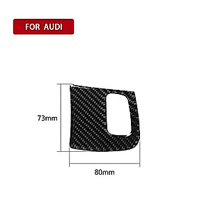 miusani Carbon Fiber Interior Sticker Decoration Trim Cover Decals Compatible with Audi A4 B8 A5 Q5 Accessories RT06 (Engine Start Keyhole Switch)