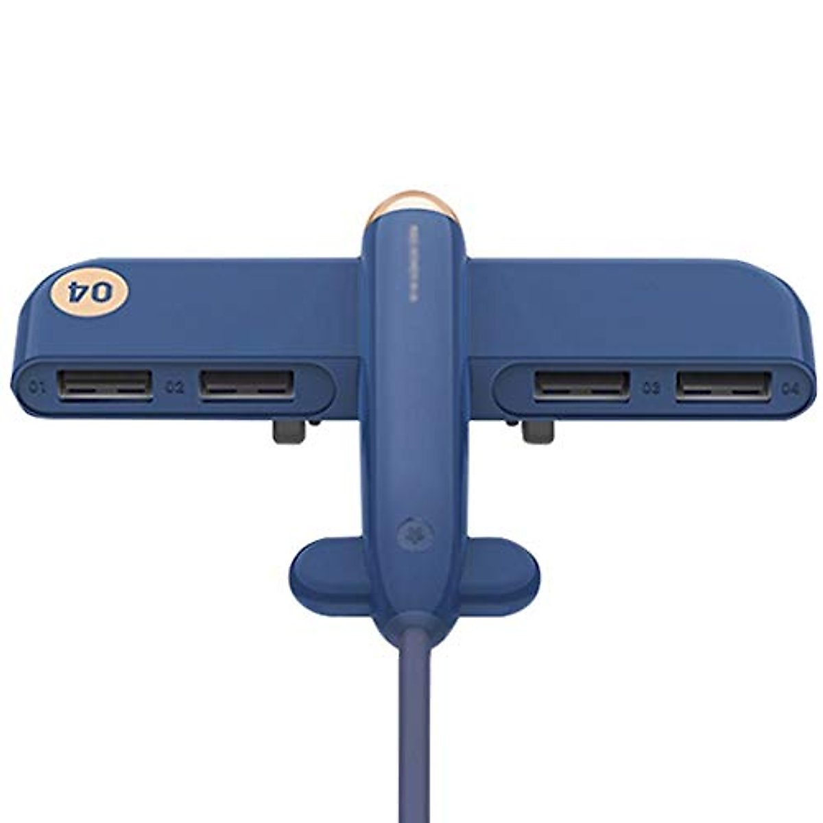 WJCCY USB Splitter One for Four Docking Hub， USB 2.0 Expander 4-Port Data Hub Multi-Function Extender (Color : Blue)