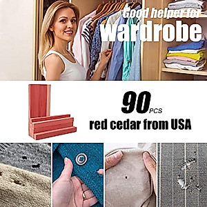 Cedar Blocks for Clothes Storage 85 Cedar Sticks, 100% Aromatic Red Ceder Blocks, Cedar Planks, Cedar Accessories for Closets Storage