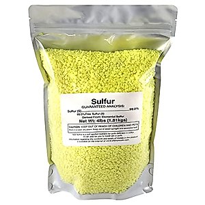 DL Wholesale Sulfur Bag 4lb Organic Plant Fertilizer, Garden Planting Soil Food for Vegetable Garden, Succulents, OMRI Certified