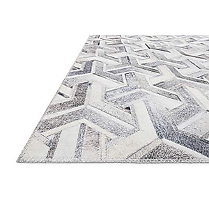 Loloi II Maddox Collection MAD-05 Silver/Ivory, Contemporary 7'-6" x 9'-6" Area Rug