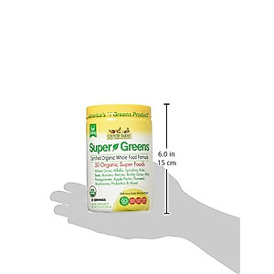 COUNTRY FARMS Super Greens Banana Flavor, 50 Organic Foods, USDA Organic Drink Mix, 20 Servings, Apple, 10.6 Oz