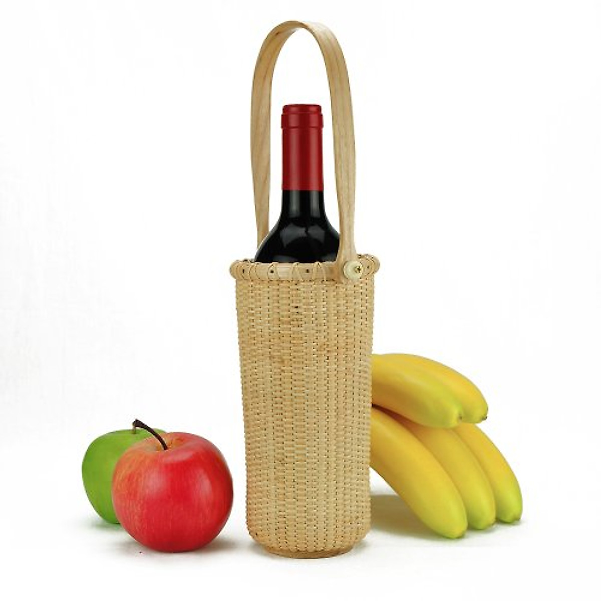 Teng Tian Basket Wine Racks Wine Basketsgift Boxes of Red Wine, Woven Rattan, China Traditional Handicrafts, Casual Stylenatural Environmental Protection