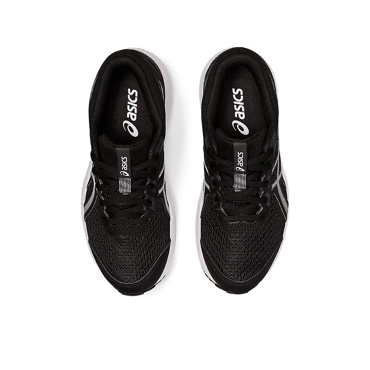 ASICS Kid's CONTEND 8 Grade School Running Shoes, 7, BLACK/WHITE