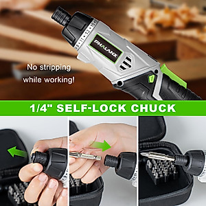 PHALANX Cordless Power Screwdriver, 4V Electric Screwdriver Rechargeable Set with 17+1 Torque Settings & Flashlight, Max 5N.m, Power Screwdriver with 30 Pcs Bits, Small Screw Gun for Furniture/Desktop