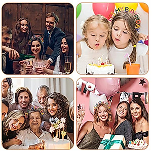 Sibba Birthday Crown for Women Girls, Queen Princess Birthday Tiara Birthday Headband for Women Girls Happy Cute Sweet Birthday Headband Hair Accessories Gifts Birthday Party Decorations