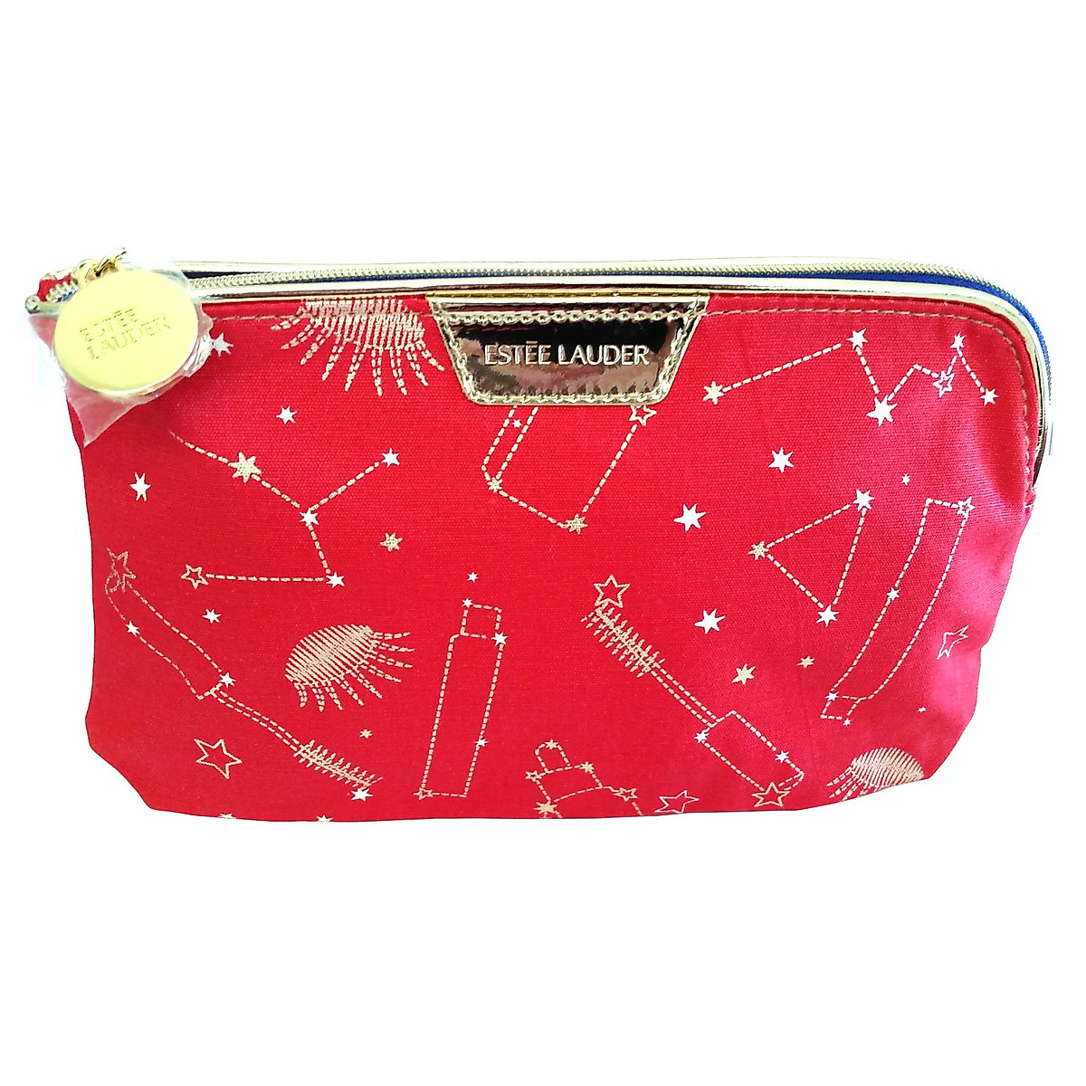 Estee Lauder Cosmetics Makeup Travel Bag (Zodiac/Horoscope Red Constellations)