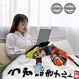 JUST FUNKY Naruto Shippuden Akatsuki Fleece Throw Blanket | 45 x 60 Inches Licensed Merchandise | Great for Anime Fans, Stealth Missions, & Leaf Village Secrets | Soft, Warm & Durable