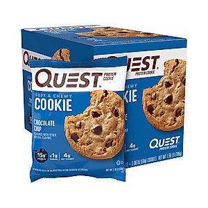 Quest Nutrition Protein Cookie, Chocolate Chip, 2.08 Ounce each, 12 Count (Pack of 1)