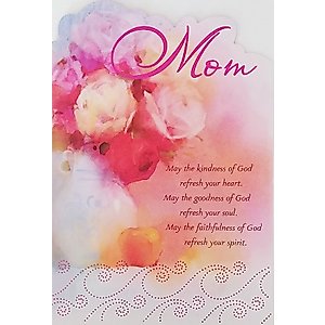 Greeting Card Mom - Thanking Him For You and The Blessing You Are Religious Christian Happy Birthday for Mother