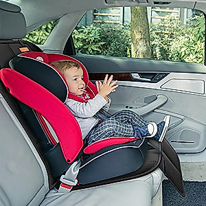 SMART ELF Car Seat Protector, 2Pack Seat Protector Protect Child Seats with Thickest Padding and Non-Slip Backing Mesh Pockets for Baby and Pet…