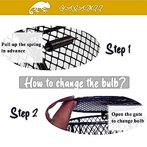 Reptile Anti-Scald Lamp Covers Heater Guard for Cage,Lights Bulb Lampshades for Lizards Spider Scorpion Protection Reptiles Supplies Industrial Grade(Round-Medium)