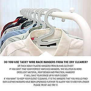 kazt Pack of 60 Compact Multi Plastic Hangers, Clothes Hangers, Standard Coat Hangers with Multi Design, Space-Saving Hangers, 16 Inches Wide