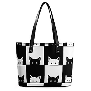 Womens Handbag Cat Leather Tote Bag Top Handle Satchel Bags For Lady