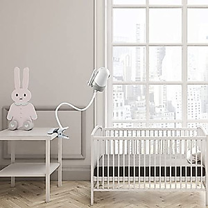 HOLACA Flexible Clip Mount for Hellobaby HB6550/HB40/HB65/HB66/HB248, Blemil Baby BL9052-2,JUAN2215 and VTimes302 Baby Monitor Camera Stand Bracket for Crib Without Tools or Wall Damage (Clip Mount)
