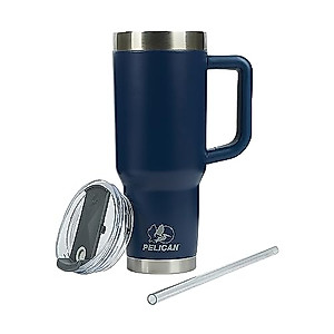 Pelican Hydration Pelican Porter™ 40 oz Vacuum Insulated Tumbler - Recycled Stainless Steel Double Wall Travel with Dual Lid, Powder Coated Insulated Coffee Mug For Hot Cold Drinks, Midnight