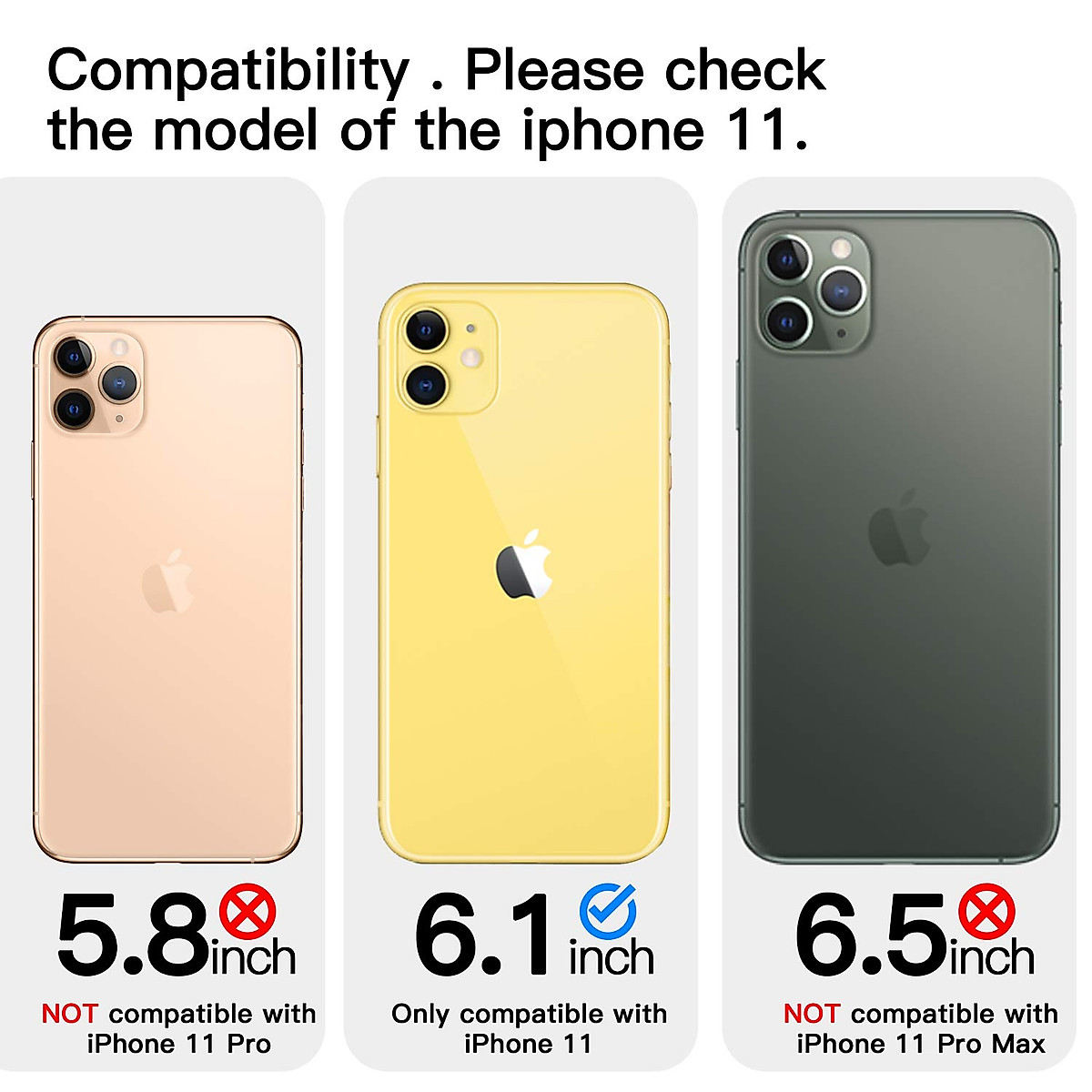 inkolelo iPhone 11 Waterproof Case, Built-in Screen Full-Body Protector with Floating Strap IP68 Waterproof Case for iPhone 11 6.1 Inch (2019) - Matte Black/Orange