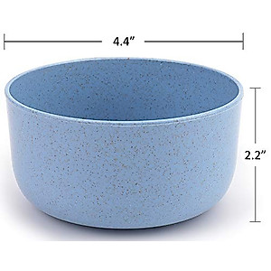 Nicunom 12 Pack Cereal Bowls, 15 OZ Unbreakable Wheat Straw Bowl Sets - Lightweight Noodle Soup Rice Salad Bowls Dishwasher Microwave Safe Bowl for Kids Children Toddler