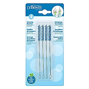 Dr. Brown's Universal Baby Bottle and Accessory Drying Rack & Reusable Sponge Baby Bottle Cleaning Brush Set & Natural Flow Reusable Baby Bottle Vent System and Reservoir Cleaning Bristle Brush