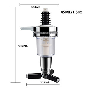 Replacement Nozzle Shot Dispenser fit for Wine Racks Cocktail Dispenser Liquor Dispenser Caddy Bottle Holder Rotated Mounted Liquor Holder Alcohol Dispenser Replacement Nozzle 1.5oz 45ml (4 Pieces)
