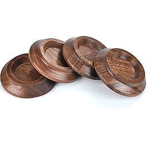 Upright Piano Caster Cups,Solid Wood Furniture,Piano Caster Cups - Non-Slip & Anti-Noise Foam (black walnut)