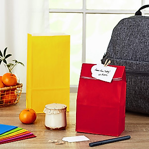 Hallmark Solid Color Party Favor and Wrapped Treat Bags (30 Ct., 5 Each of Blue, Red, Green, Yellow, Orange, Pink) for Birthdays, Baby Showers, Kids Crafts and Activities, May Day, Care Packages