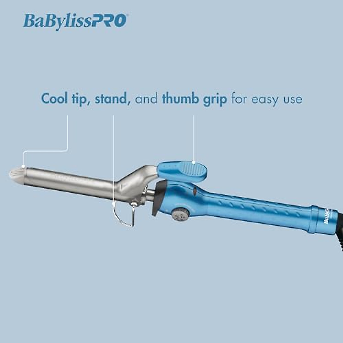 BaBylissPRO Nano Titanium Spring Curling Iron, 1.5" Professional Spring Hair Curler for Long Lasting Curls & All Hair Types
