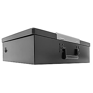 Honeywell Safes & Door Locks - Hideable Money Safe Box with Carry Handle - Fire Resistant Safe Document Box for Home - Metal Box with Digital Lock for Personal Items, Jewelry, Cash - 0.48-Cu - Black