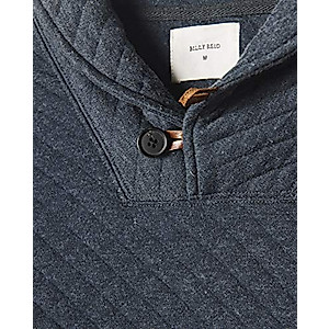 Billy Reid Men's Diamond Quilt Shawl, Dark Navy, Large