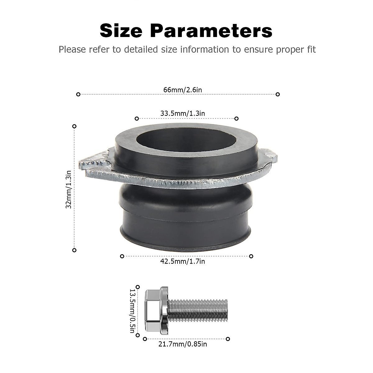 Garbage Disposal Parts for Insinkerator, 75499 Flex Coupler Replacement Parts Compatible with Insinkerator Anti-Vibration Tailpipe Replaces Part Number 74085