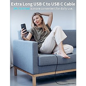 iMangoo USB C to USB C Cable Long Cord 6.6 ft