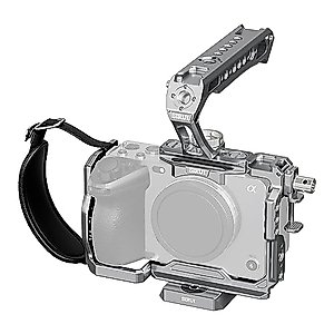 SIRUI Camera Cage Kit for Sony FX 3 FX30 with Top Handle Wrist Strap HDMI Cable Clamp NATO Rail, QR Plate for Arca-Swiss, Modular Design Compatible with Sony XLR Handle and DJI RS2 RS3 Gimbal, Grey