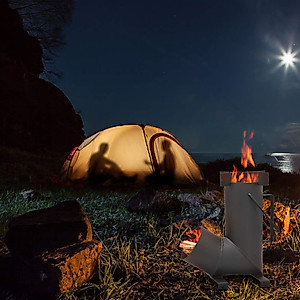 Stanbroil Camping Rocket Stove for Outdoor Cooking, Portable Wood Burning Stove for Backyard, Camp Cooking and Emergency Situations