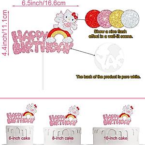 Cartoon Cat Birthday Cake Decoration, Cute Cat Birthday Cake Decoration (Pink)
