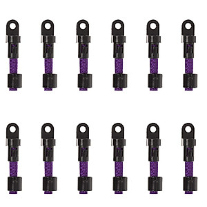 West Coast Paracord 12 Pieces Black Nylon Durable 1/4-Inch Bungee Shock Cord Terminal End Boat Rafting Kayak Canoe