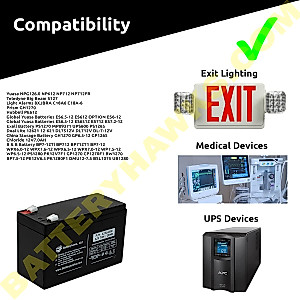 12V 7AH SLA F1 Terminal Sealed Lead Acid Battery for Multiple Use WPX6.0-12 PK12V7F1 PE612 C18A-6 8XJBRA NP712 12V7.0AH