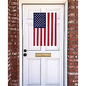 Flagolden American USA Garden Flag 12x18 Inch Made in USA - Double Sided Silver Silk Fabric Banner Patriotic Decor Yard Flags for All Seasons-Small US Flag for Outdoor or Indoor Lawn Patio